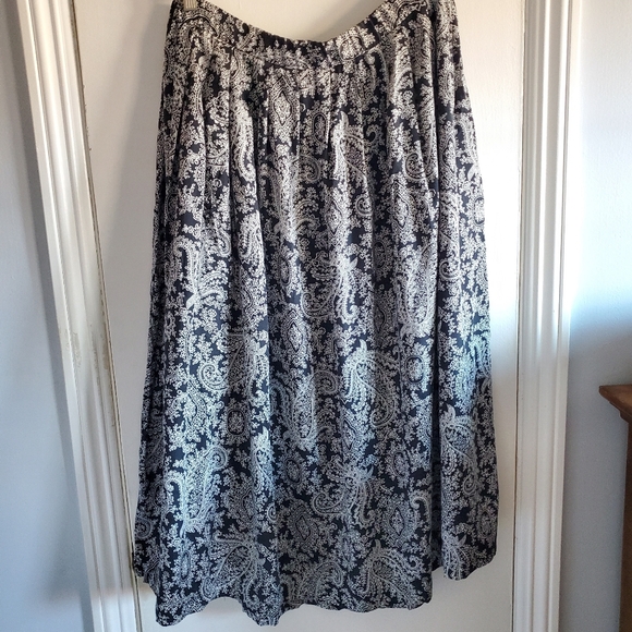 Susan Bristol | Skirts | Vintage Susan Bristol Paisley Black Midi Skirt ...